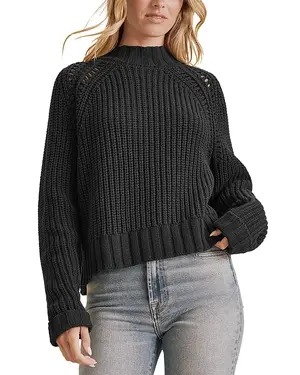 Splendid Cassidy Mock Neck Sweater - Black