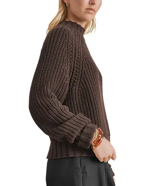 Splendid Cassidy Mock Neck Sweater - Java