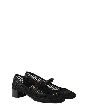Prada Low Heel Mesh Fabric Ballerinas