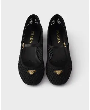 Prada Low Heel Mesh Fabric Ballerinas