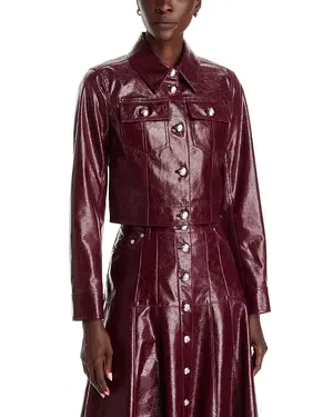 Cinq À Sept Lexie Tumbled Faux Leather Jacket