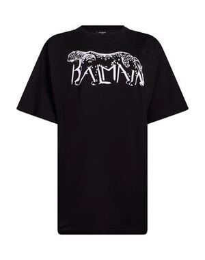 Balmain Cotton Jersey T-shirt With Graphic Appliqu
