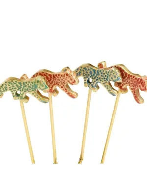 ZSA ZSA ZSU Tanda Steel Cocktail Sticks, 3.15 X 3.15 X 4.72