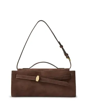 Veronica Beard Suede Clutch - Espresso