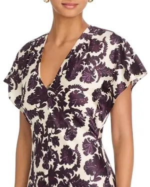 Veronica Beard Redgrave V Neck Dress