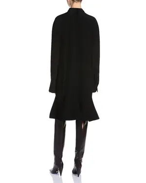 Stella McCartney Silk Bow Neck Long Sleeve Dress