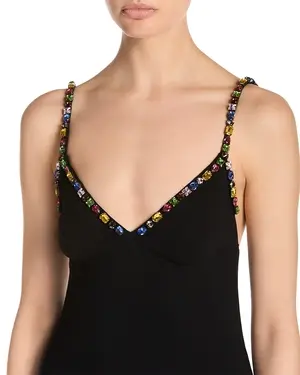 Stella McCartney Embellished V Neck Gown