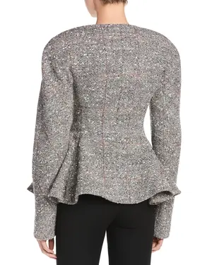 Stella McCartney Wool-blend Speckled Peplum Jacket