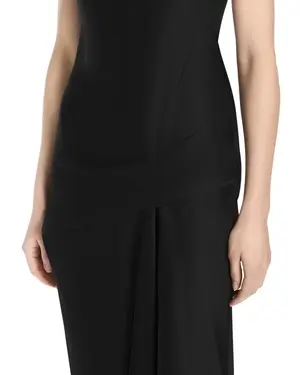 Stella McCartney Round Neck Draped Satin Gown