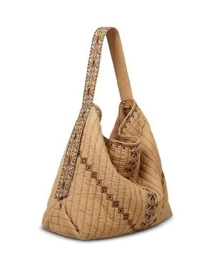 Ba&sh Lenny Extra Large Embroidered Cotton Tote