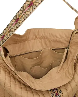Ba&sh Lenny Extra Large Embroidered Cotton Tote