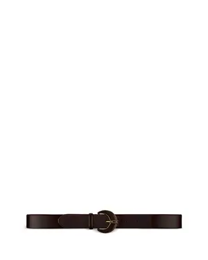 Ba&sh Brendon Leather Belt Choco