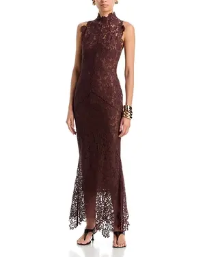 DE LA VALI Ainhoa Lace Midaxi Dress