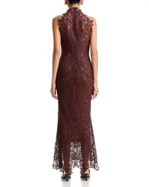 DE LA VALI Ainhoa Lace Midaxi Dress