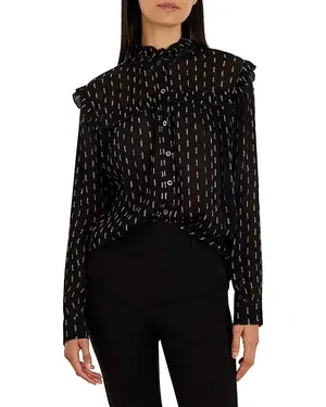 NIC+ZOE Mayfair Nights Chiffon Shirt