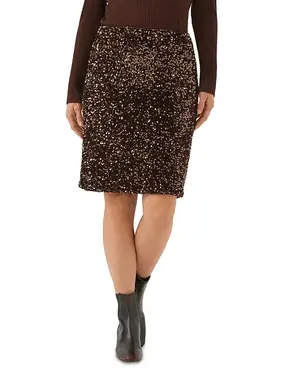 Karen Kane Sequined Velvet Pencil Skirt
