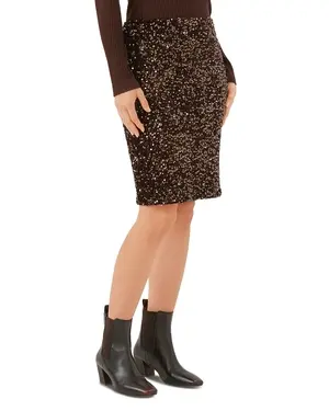 Karen Kane Sequined Velvet Pencil Skirt