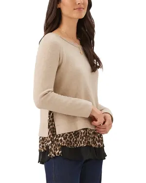 Karen Kane Layered Look Tiered Hem Sweater