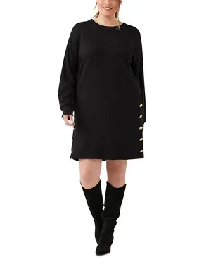 Karen Kane Round Neck Side Button Dress