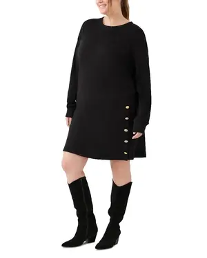 Karen Kane Round Neck Side Button Dress