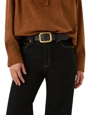Karen Kane Faux Suede Studded Popover Shirt