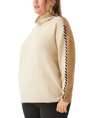 Karen Kane Whipstitched Colorblocked Sweater