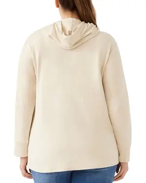 Karen Kane Rhinestone Drawstring Crossover Sweatshirt