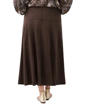 Karen Kane Tiered Faux Suede Maxi Skirt