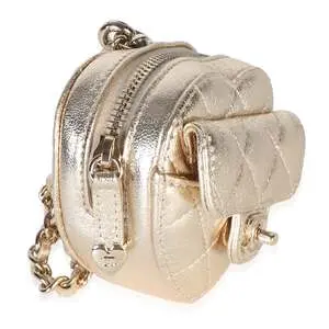 Chanel Metallic Quilted Lambskin Cc In Love Heart Bag Charm
