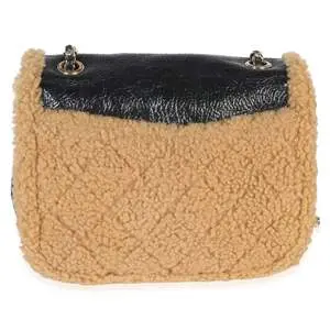 Chanel Shiny Crumpled Sheepskin Shearling Cc Mania Flap Bag