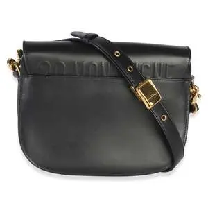 Dior Box Calfskin Bobby Flap Bag - Black