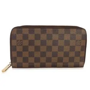 LOUIS VUITTON Damier Ebene Canvas Zippy Organizer Wallet - Brown