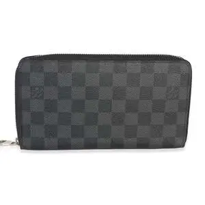 LOUIS VUITTON Damier Graphite Canvas Zippy Organzier Wallet - Black