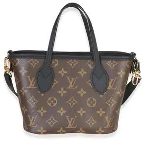 LOUIS VUITTON Black Monogram Canvas Neverfull Bandouliere Inside Out Bb - Brown