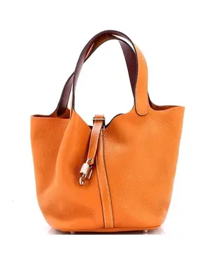 Hermès Picotin Lock Clemence Top Handle Bag - Brown
