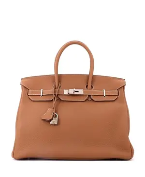 Hermès Birkin 35 Handbag Brown Togo With Palladium Hardware - Gold