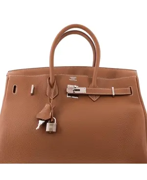 Hermès Birkin 35 Handbag Brown Togo With Palladium Hardware