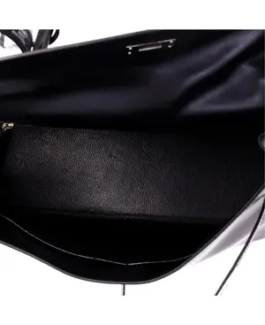 Hermès Kelly 35 Box Calf Leather Palladium Hardware Handbag