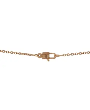 Hermès Amulettes Cadenas Pendant Necklace 18k Rose Gold With Diamonds, 16 - Pink