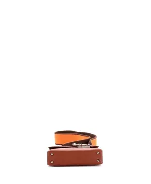 Hermès Verrou Leather & Canvas Crossbody