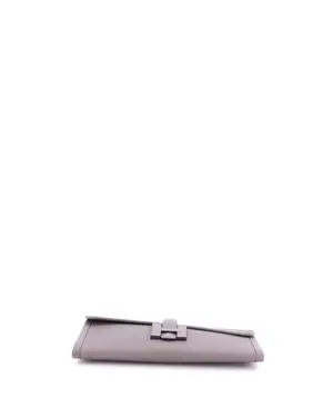 Hermès 29 Jige Elan Leather Clutch - Gray