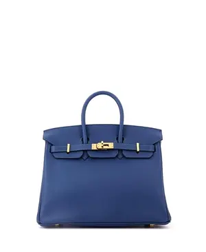 Hermès Birkin 25 Novillo Leather Satchel - Deep Blue