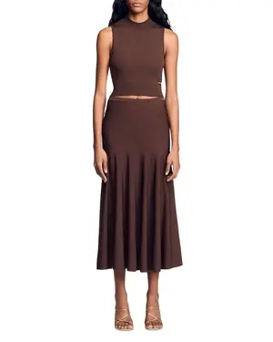 Sandro Giovi Knit Cropped Top