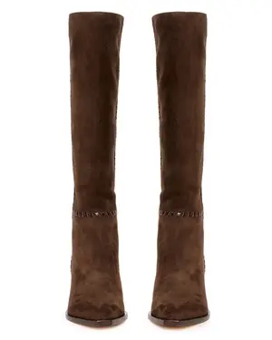 Paige Lillith Suede Knee High Boots - Chocolate