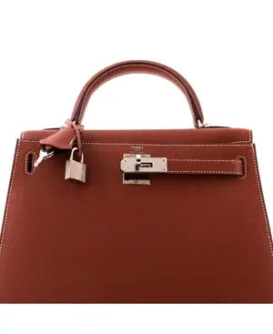 Hermès Kelly 28 Epsom Leather Shoulder Bag With Palladium Hardware