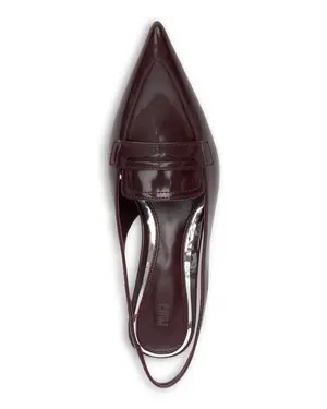 Paige Arlette Patent Leather Slingback Pumps - Bordeaux