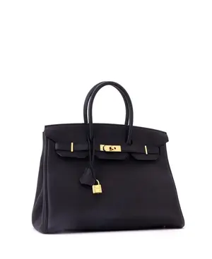 Hermès Birkin 35 Handbag Black Togo With Gold Hardware
