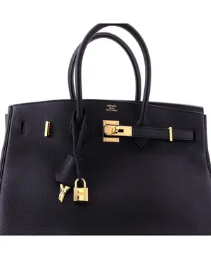 Hermès Birkin 35 Handbag Black Togo With Gold Hardware