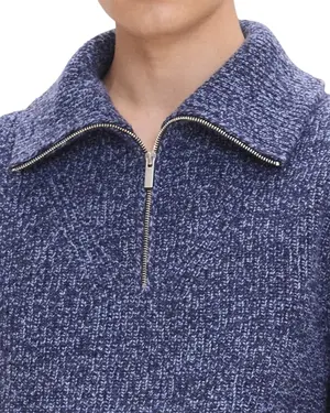 Theory Ribbed Quarter Zip Sweater