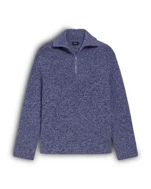 Theory Ribbed Quarter Zip Sweater
